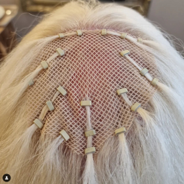 Mesh integration hair loss course at Postiche Academy in Berkshire